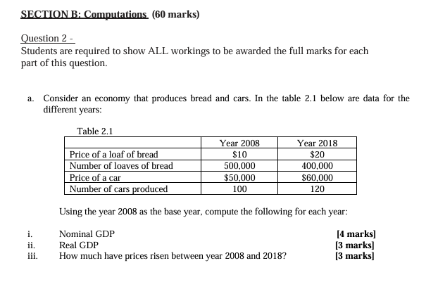 Solved SECTION B:Computations Question 2 -Students are | Chegg.com