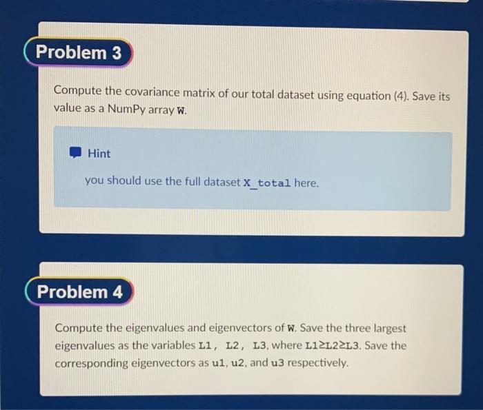 Problem 3 Compute the covariance matrix of our total | Chegg.com