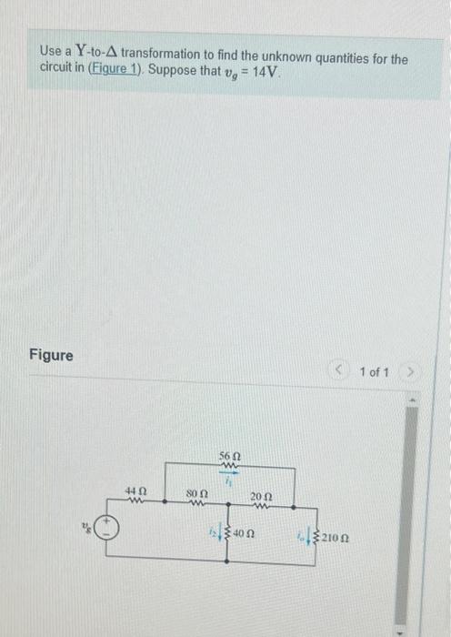 Solved Use a Y-to- Δ transformation to find the unknown | Chegg.com