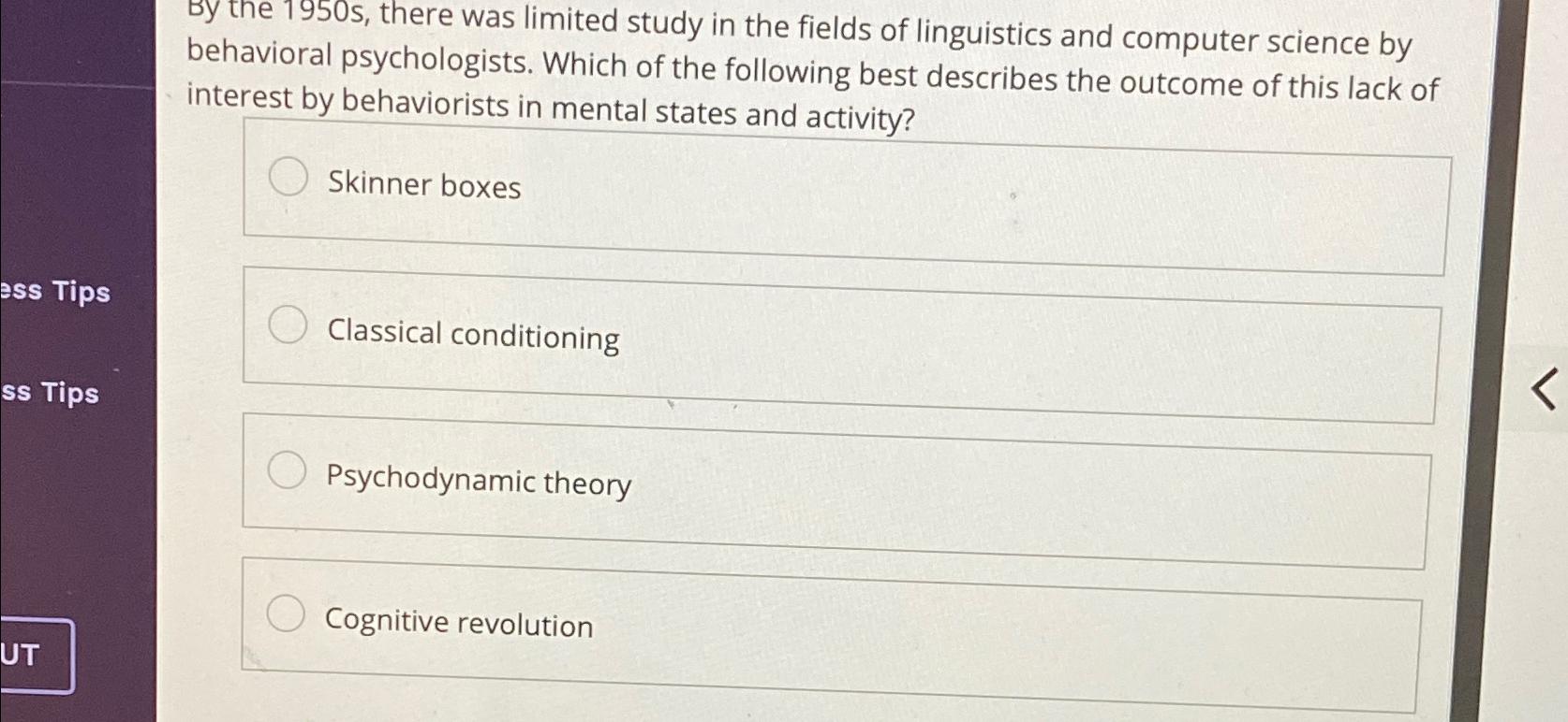 Solved By the 1950s, ﻿there was limited study in the fields | Chegg.com