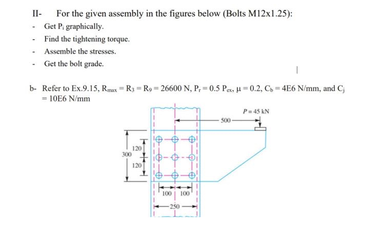 Solved II- ﻿For the given assembly in the figures below | Chegg.com