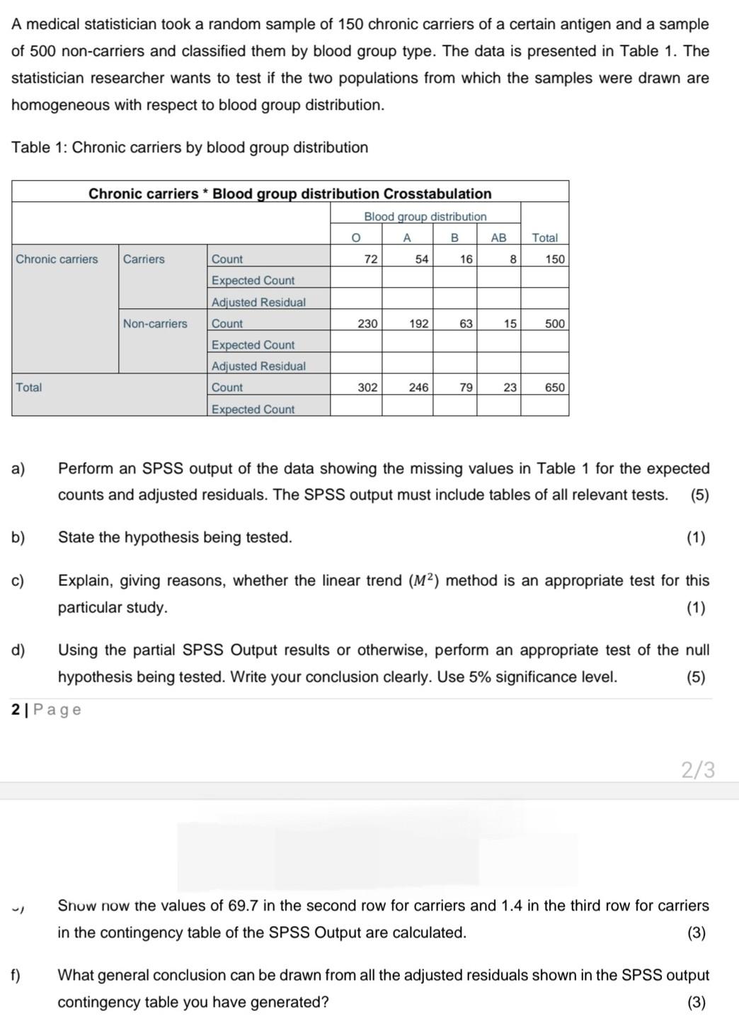 A medical statistician took a random sample of 150 | Chegg.com