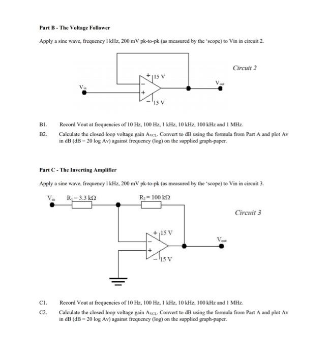 Solved Objectives - To measure and plot the closed loop gain | Chegg.com