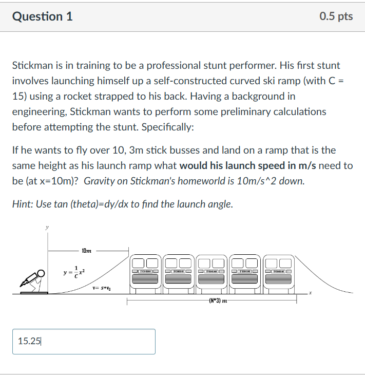 Solved Question 1Stickman is in training to be a | Chegg.com