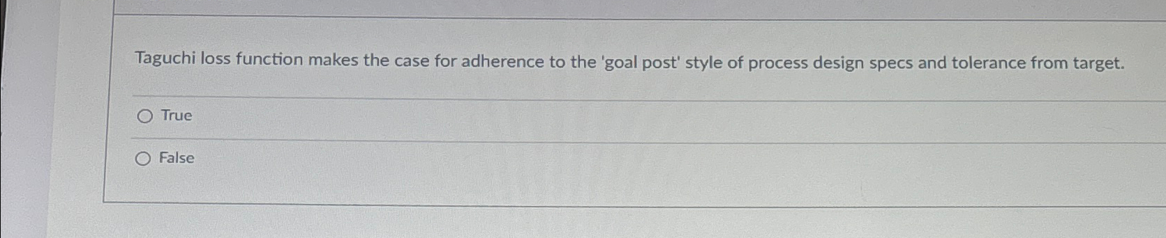 Solved Taguchi loss function makes the case for adherence to | Chegg.com