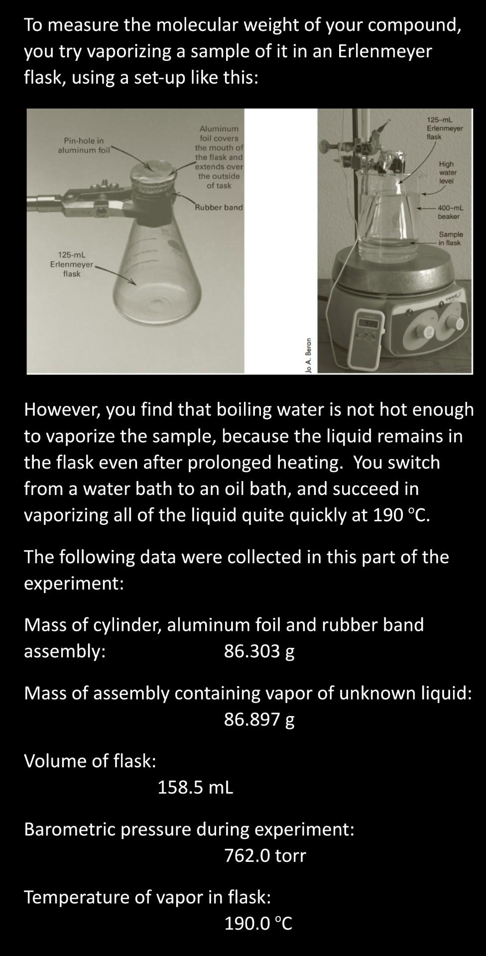 Solved Mass of Volatile Liquid (Chap. 5 and Exp. 12) You | Chegg.com