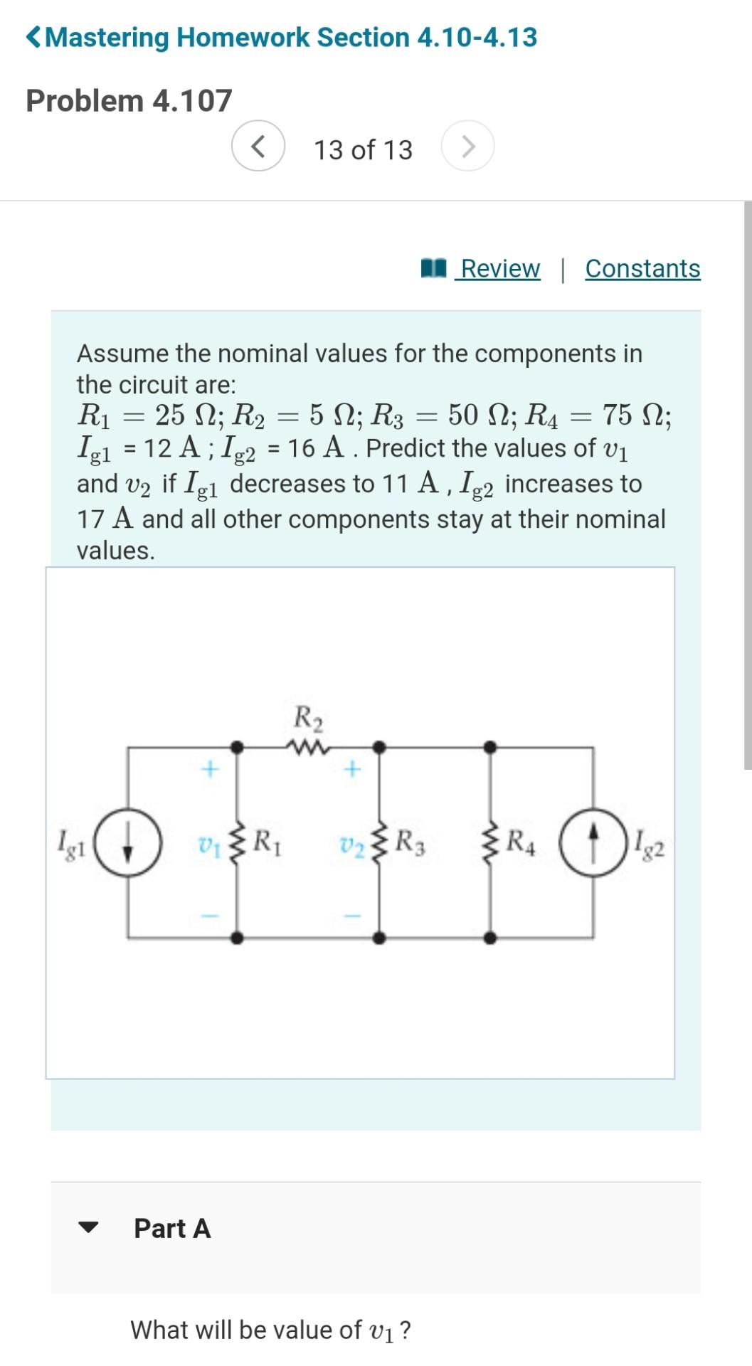 Solved Review | Constants - N Assume the nominal values for | Chegg.com