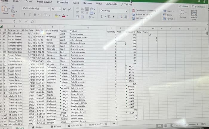Solved Use the XLOOKUP function in the Price column of the | Chegg.com
