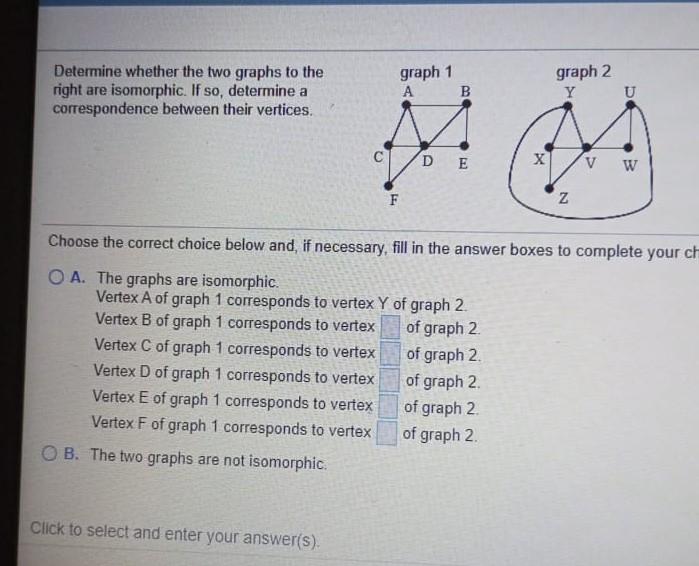 Solved Determine whether the two graphs to the right are | Chegg.com