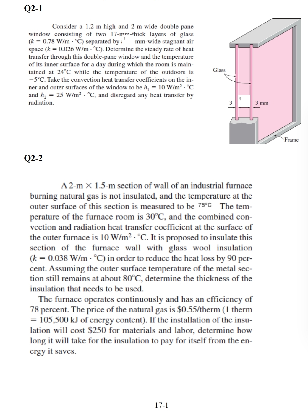 Solved Q2-1Consider a 1.2-m-high and 2-m-wide double-pane | Chegg.com