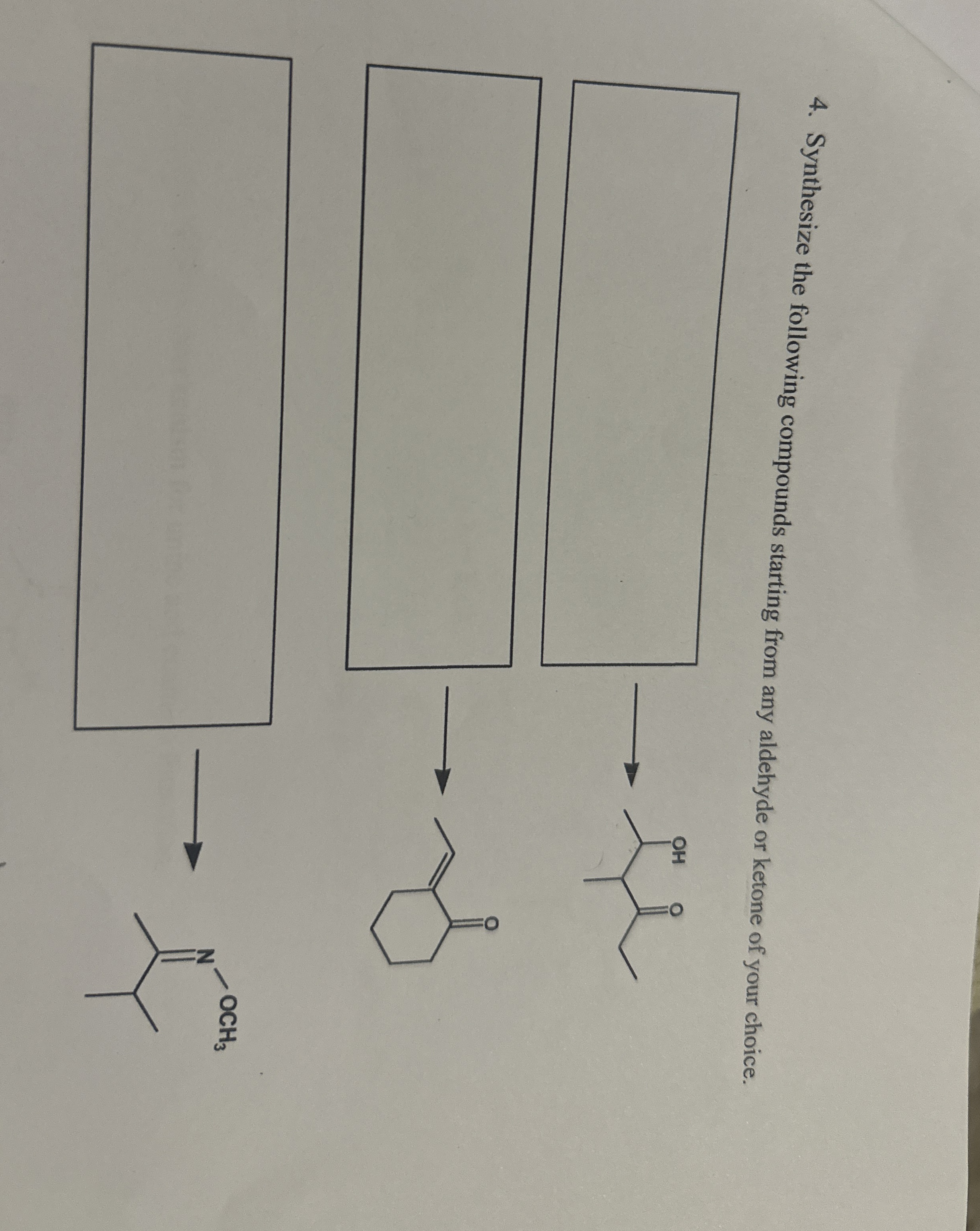 Solved Synthesize the following compounds starting from any | Chegg.com