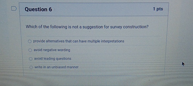 Solved Question 61 ﻿ptsWhich of the following is not a | Chegg.com