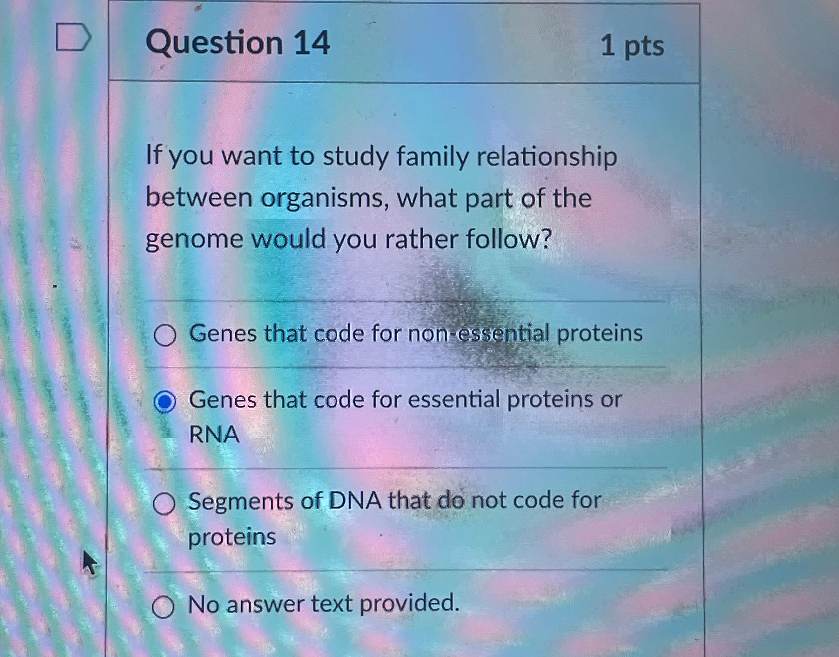 Solved Question 141 ﻿ptsIf you want to study family | Chegg.com