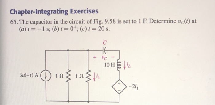 Solved Chapter-Integrating Exercises 65. The capacitor in | Chegg.com