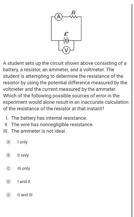 Solved A student sets up the circuit shown above consisting | Chegg.com