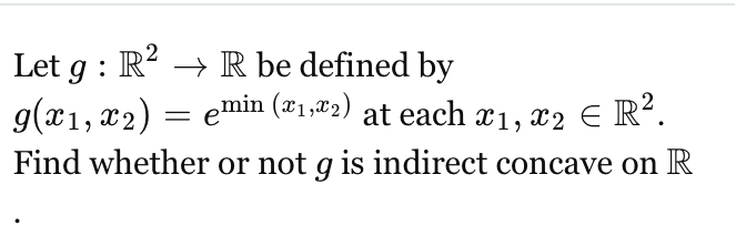 Solved Let g:R2→R ﻿be defined byg(x1,x2)=emin(x1,x2) ﻿at | Chegg.com