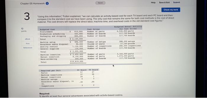 Solved Chapter 05 Homework Help Save & Exit Submit Check my | Chegg.com