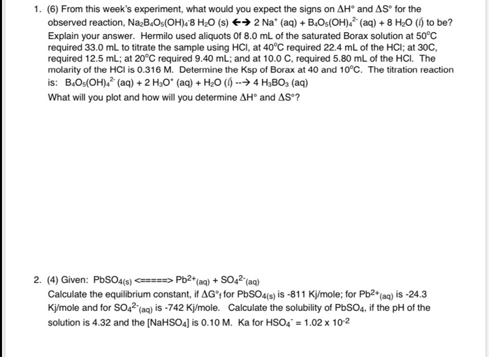 Solved Name Chemistry 1110 Group Problem 11 Next week's lab, | Chegg.com