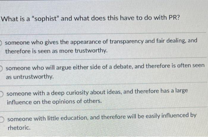 Solved What is a "sophist” and what does this have to do | Chegg.com