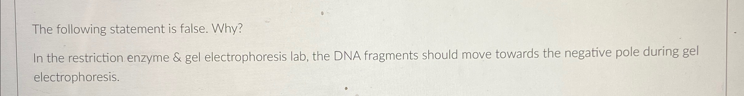 Solved The following statement is false. Why?In the | Chegg.com