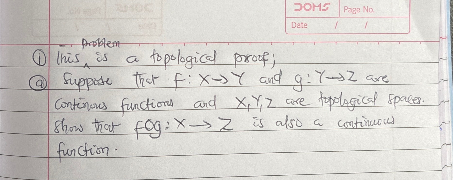 Solved (1) ﻿This is a topological proof;(a) ﻿Suppose that | Chegg.com
