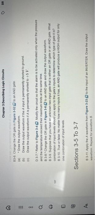 Solved B3-6. Change the OR gate in Figure 3-52 to an AND | Chegg.com