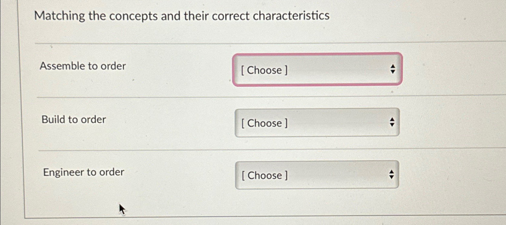 Solved Matching the concepts and their correct | Chegg.com