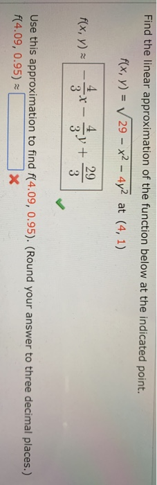 Solved Find the linear approximation of the function below | Chegg.com
