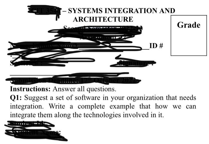 Solved Instructions: Answer all questions. Q1: Suggest a set | Chegg.com