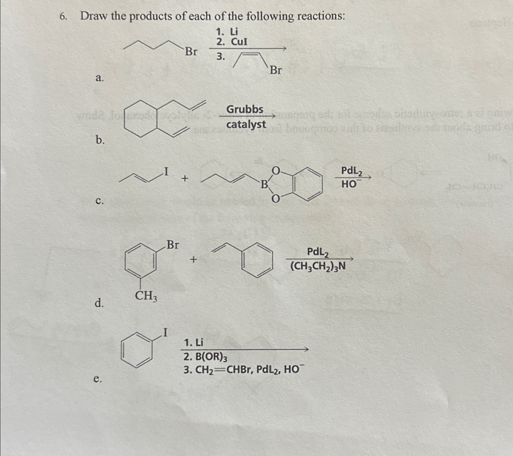 Solved Draw the products of each of the following | Chegg.com