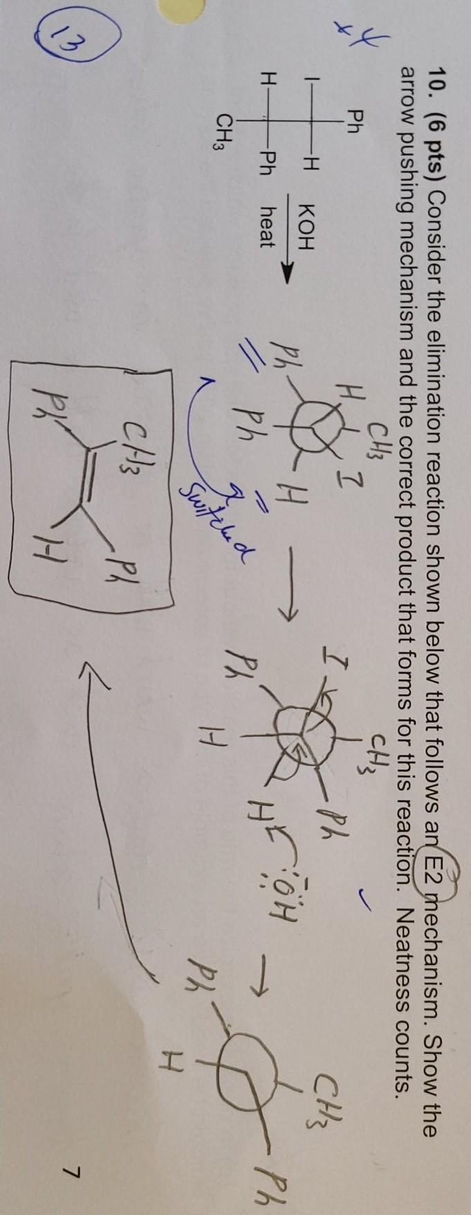 Solved Consider the elimination reaction shown below that | Chegg.com