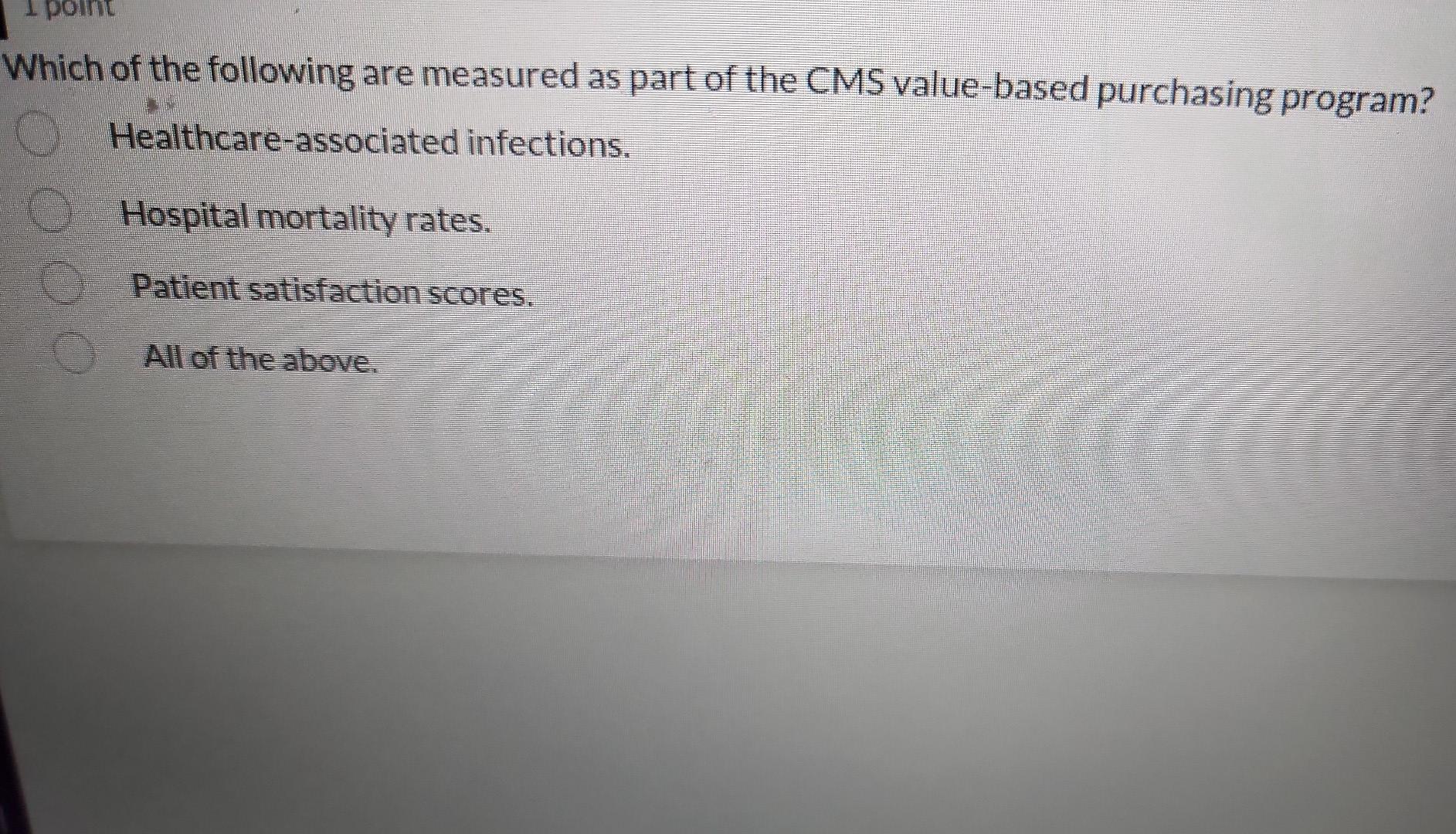 Solved Which of the following are measured as part of the | Chegg.com
