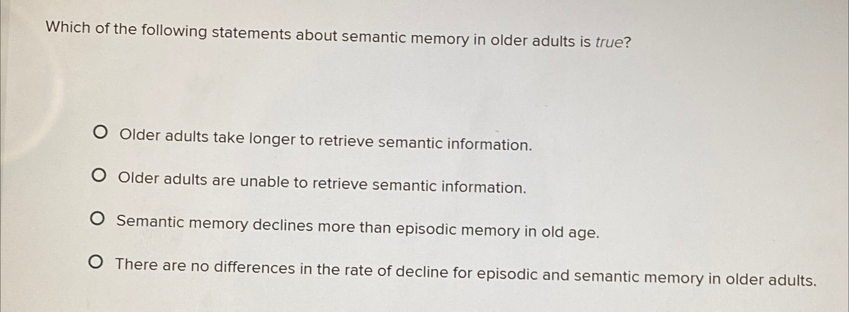 Solved Which of the following statements about semantic | Chegg.com