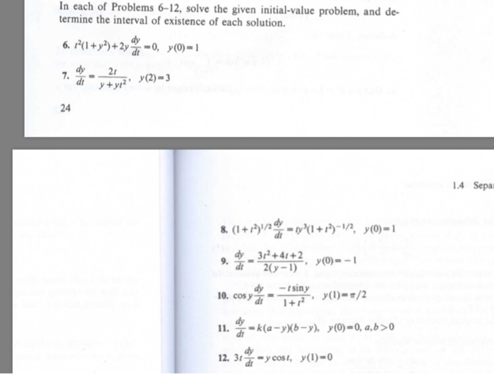 Solved In each of Problems 6-12, solve the given | Chegg.com