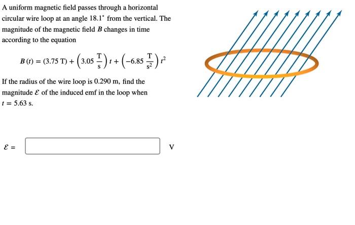 Solved A uniform magnetic field passes through a horizontal | Chegg.com