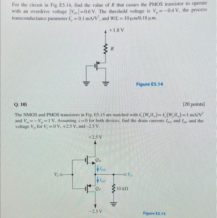 Solved For the circuit in Fig. E5.14, find the value of R | Chegg.com