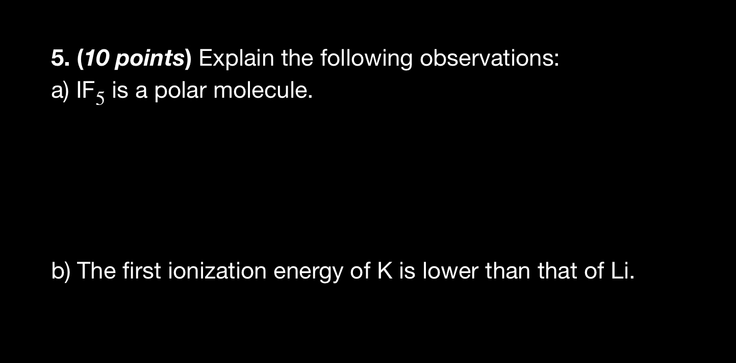 Solved (10 ﻿points) ﻿Explain the following | Chegg.com