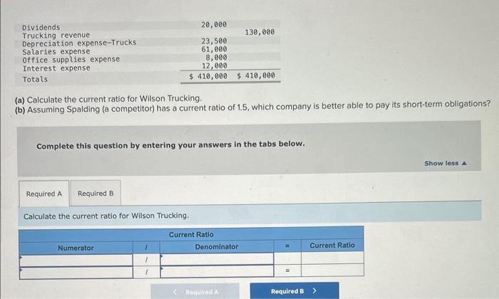 Solved Exercise 3-26 (Static) Computing the current ratio LO | Chegg.com