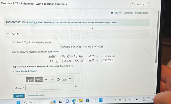 Solved MISSED THIS? Watch IWE 9.9: Read Section 9.8. You can | Chegg.com
