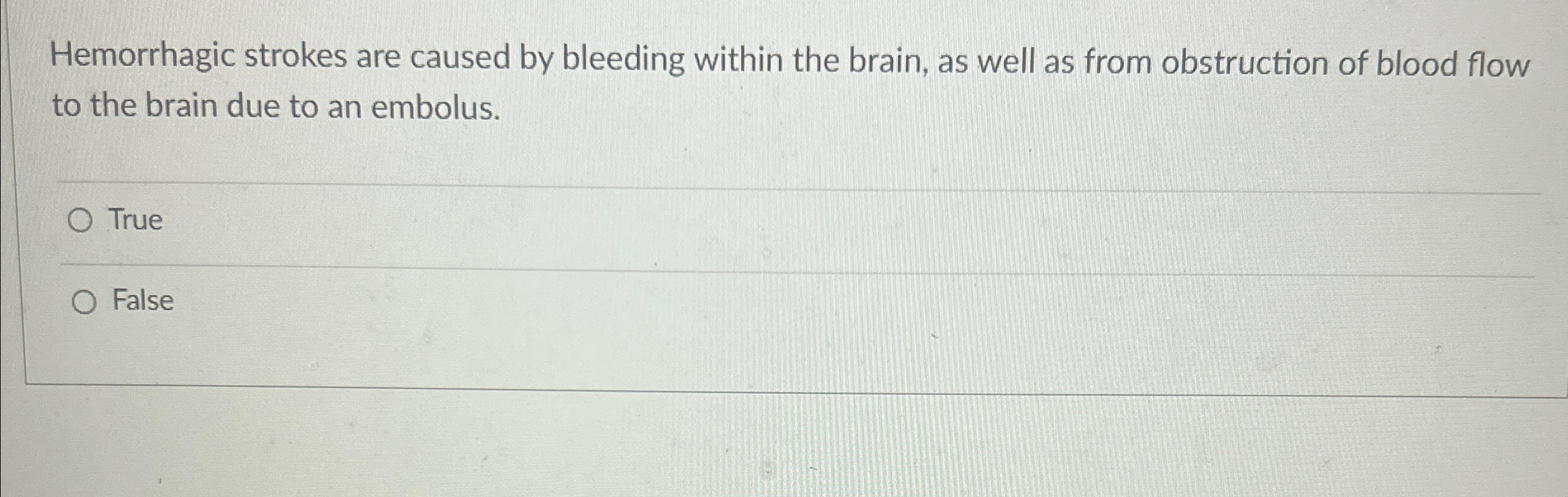 Solved Hemorrhagic strokes are caused by bleeding within the | Chegg.com