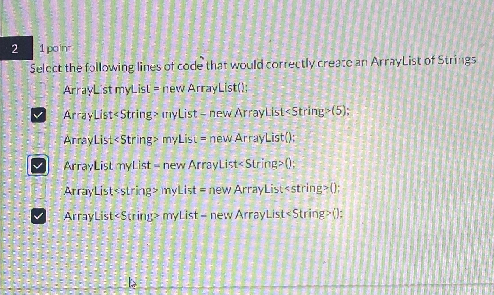 Solved 21 pointSelect the following lines of code that | Chegg.com Solved 21 pointSelect the following lines of code that | Chegg.com