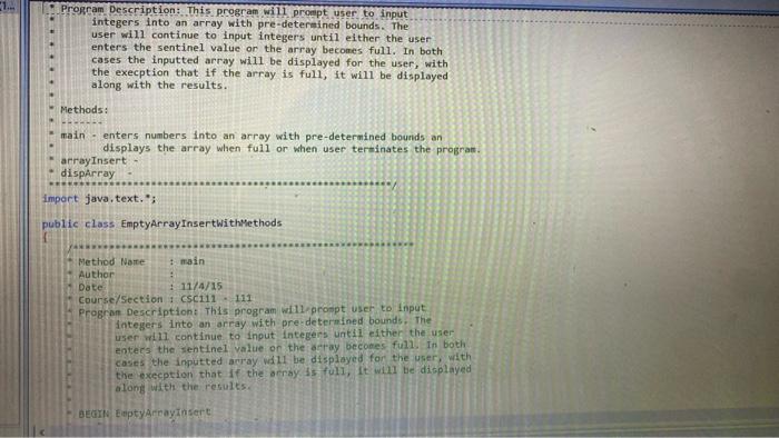 Solved Program Description: This. Rrogram wil1 prompt user | Chegg.com