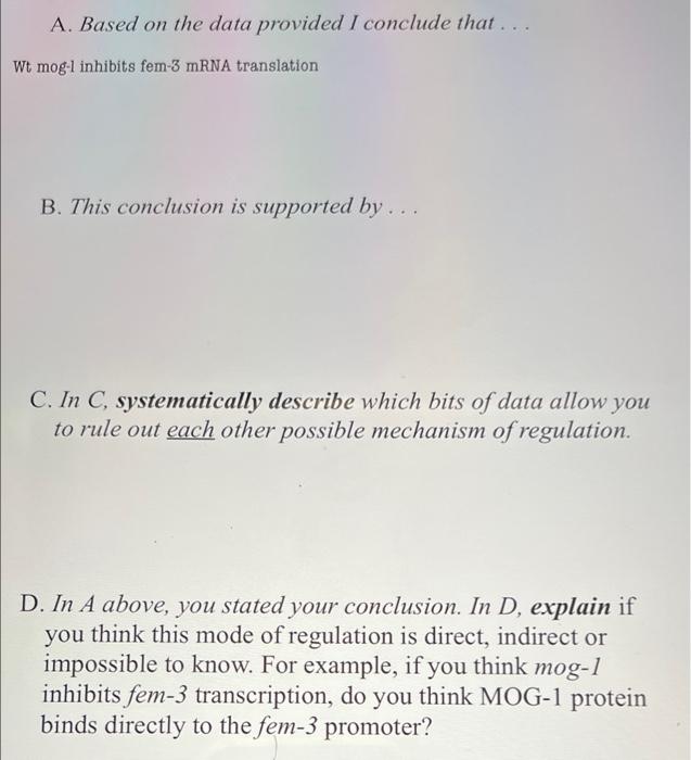 confused on how to explain this. i know its WT mog-1 | Chegg.com