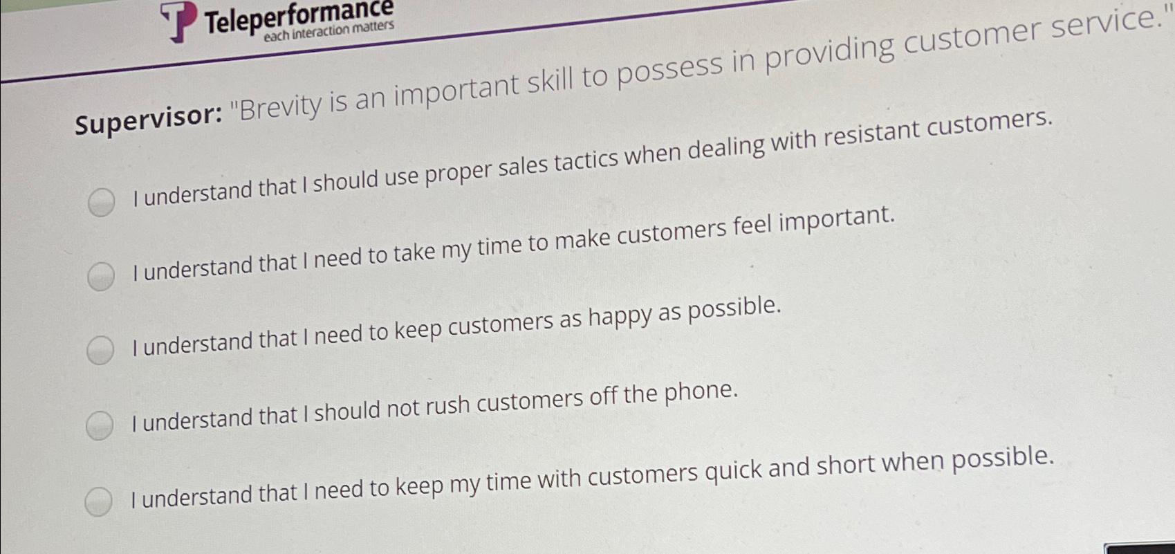 Solved Supervisor: "Brevity is an important skill to possess | Chegg.com