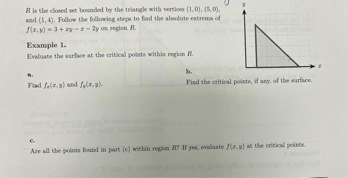 Solved y R is the closed set bounded by the triangle with | Chegg.com