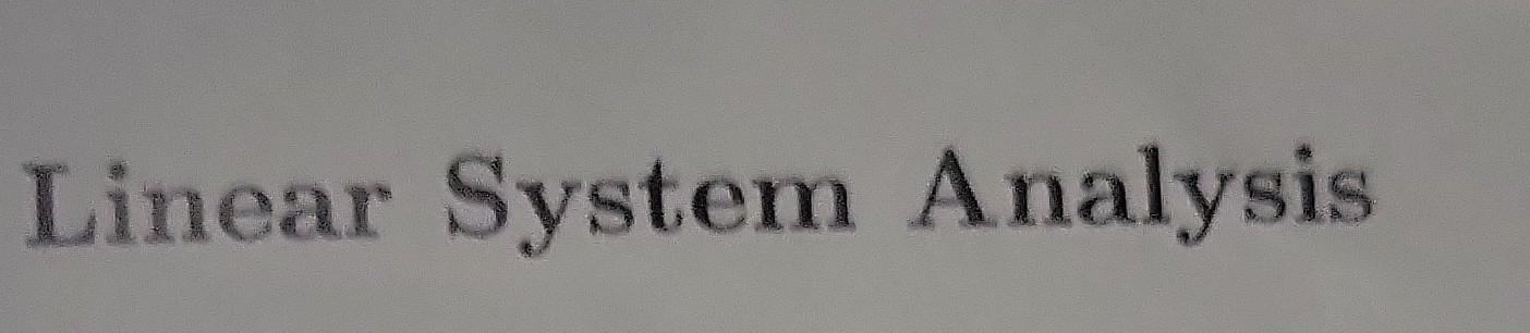 Solved Linear System Analysis4. Compute the trigonometric | Chegg.com