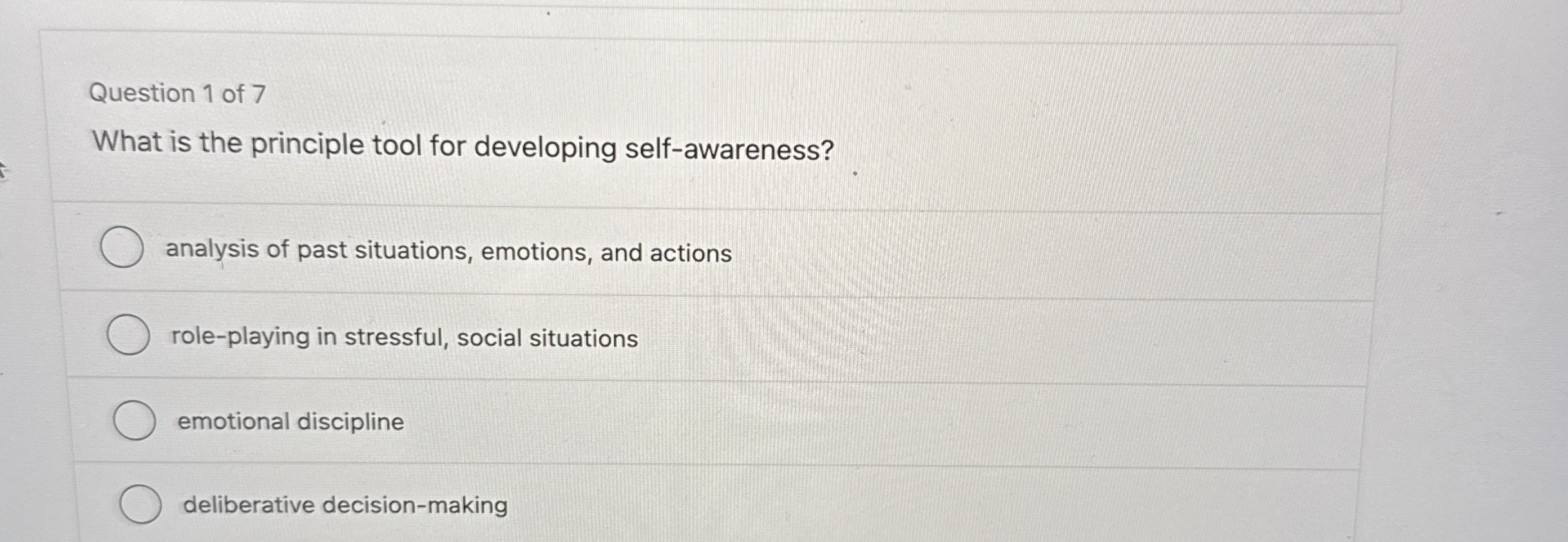 Solved Question 1 ﻿of 7What is the principle tool for | Chegg.com