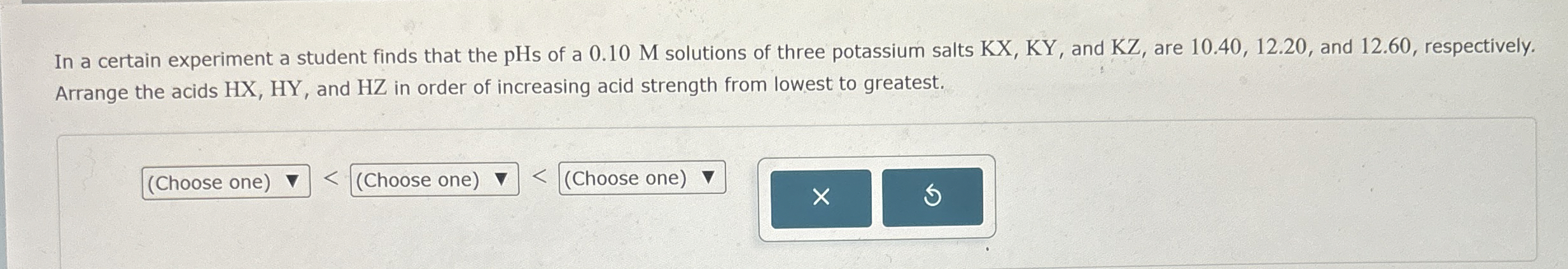 Solved In a certain experiment a student finds that the pHs | Chegg.com
