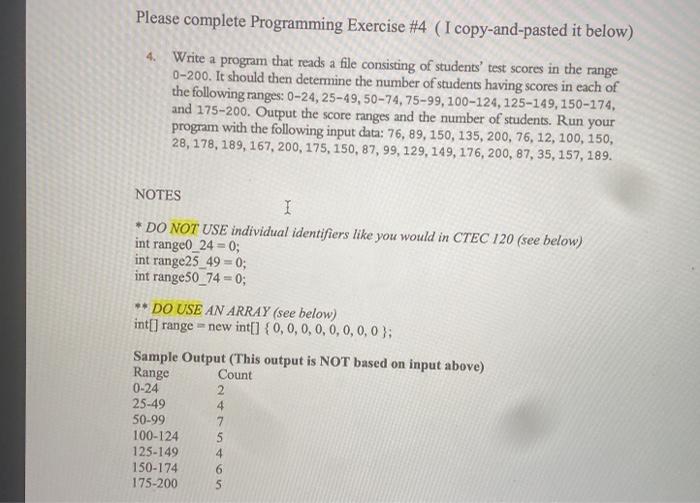 Solved Please complete Programming Exercise #4 (I | Chegg.com