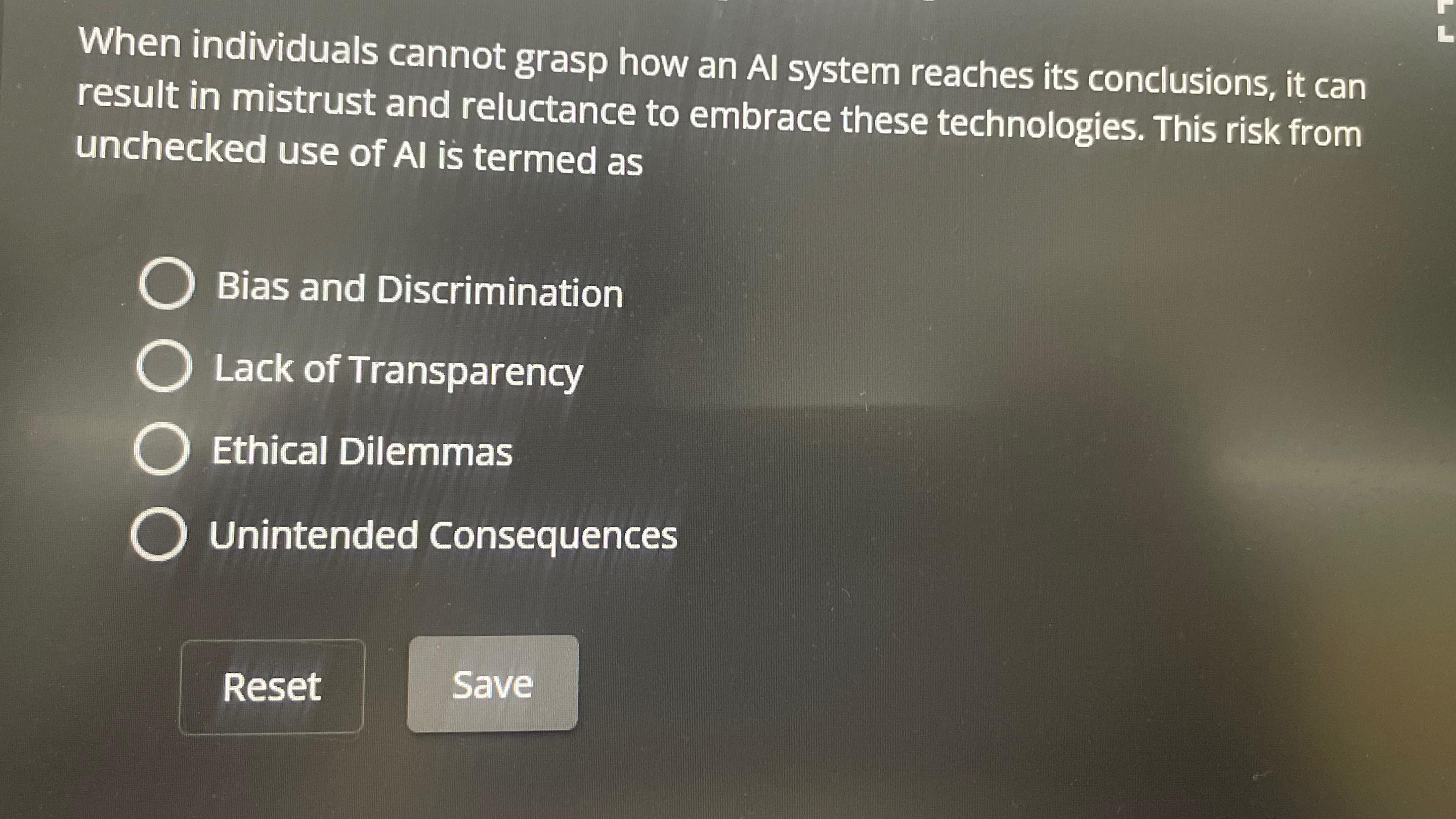 Solved When individuals cannot grasp how an Al system | Chegg.com